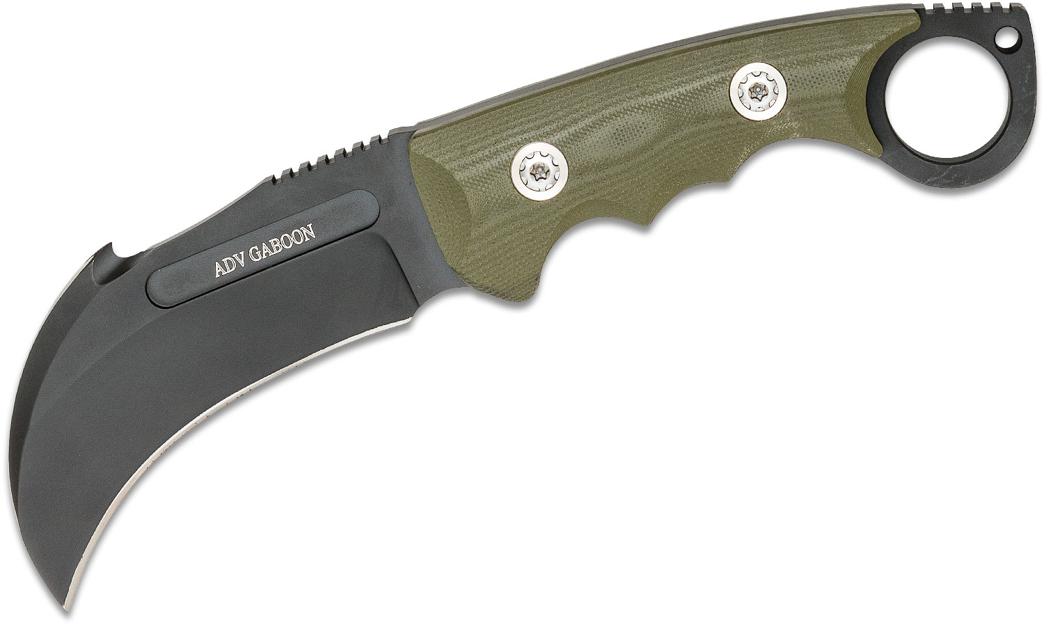 Andre De Villiers Knives Gaboon Fixed Blade Knife 4.125" D2 Black ...