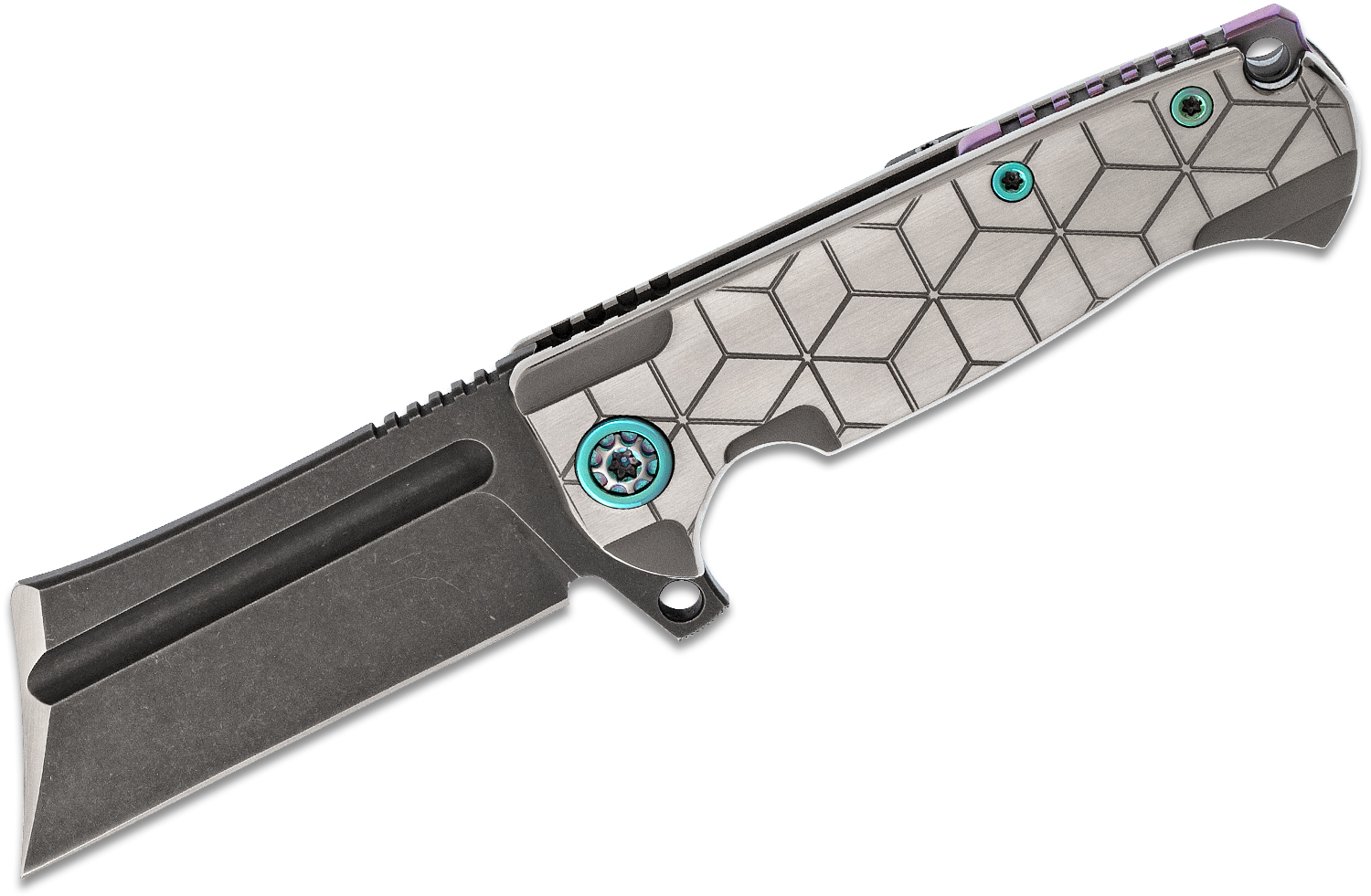 Andre De Villiers Knives Mini Cleaver Flipper Knife 3.25" S35VN Black ...