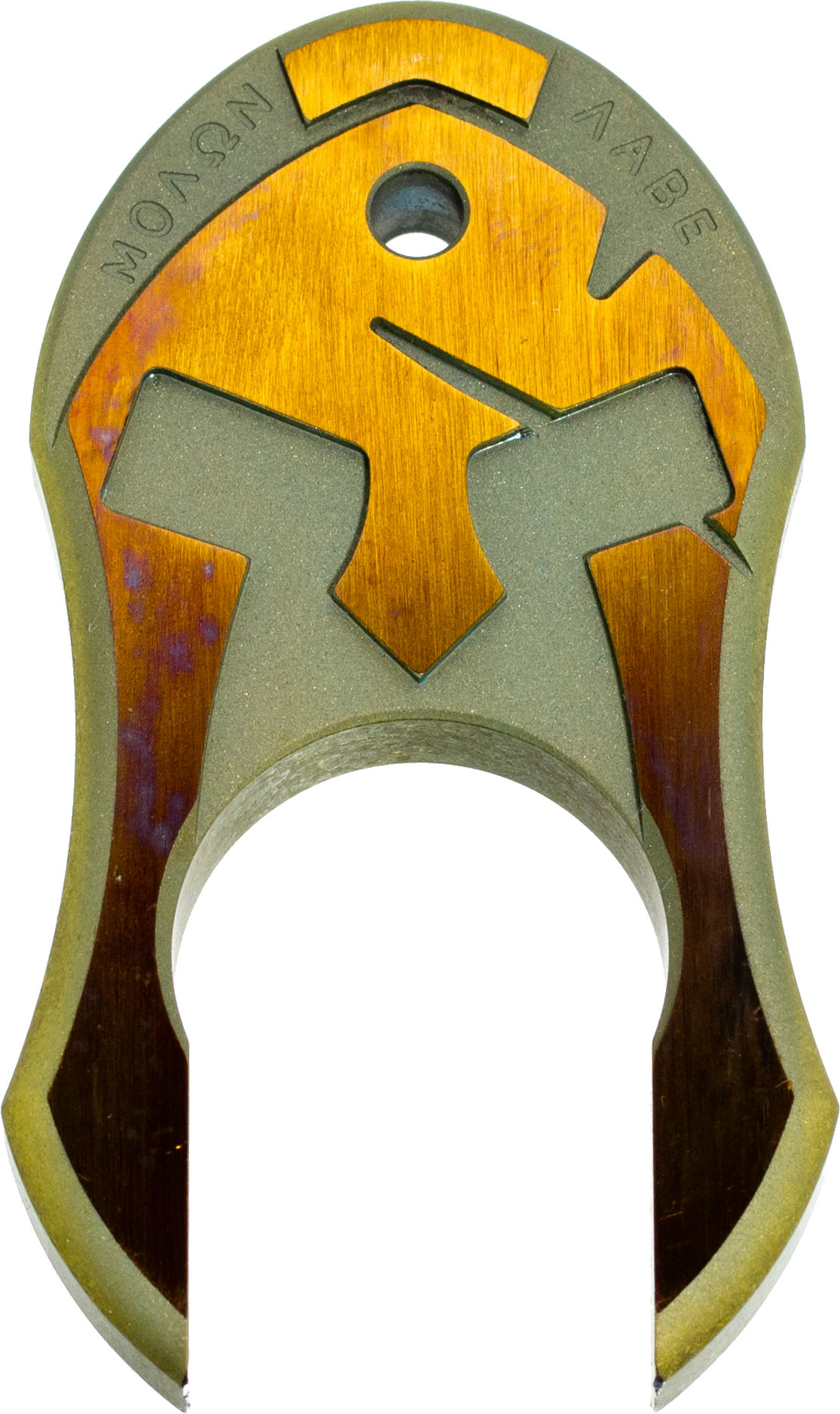 Andre De Villiers Knives Yellow Anodized Titanium Spartan Knuck ...