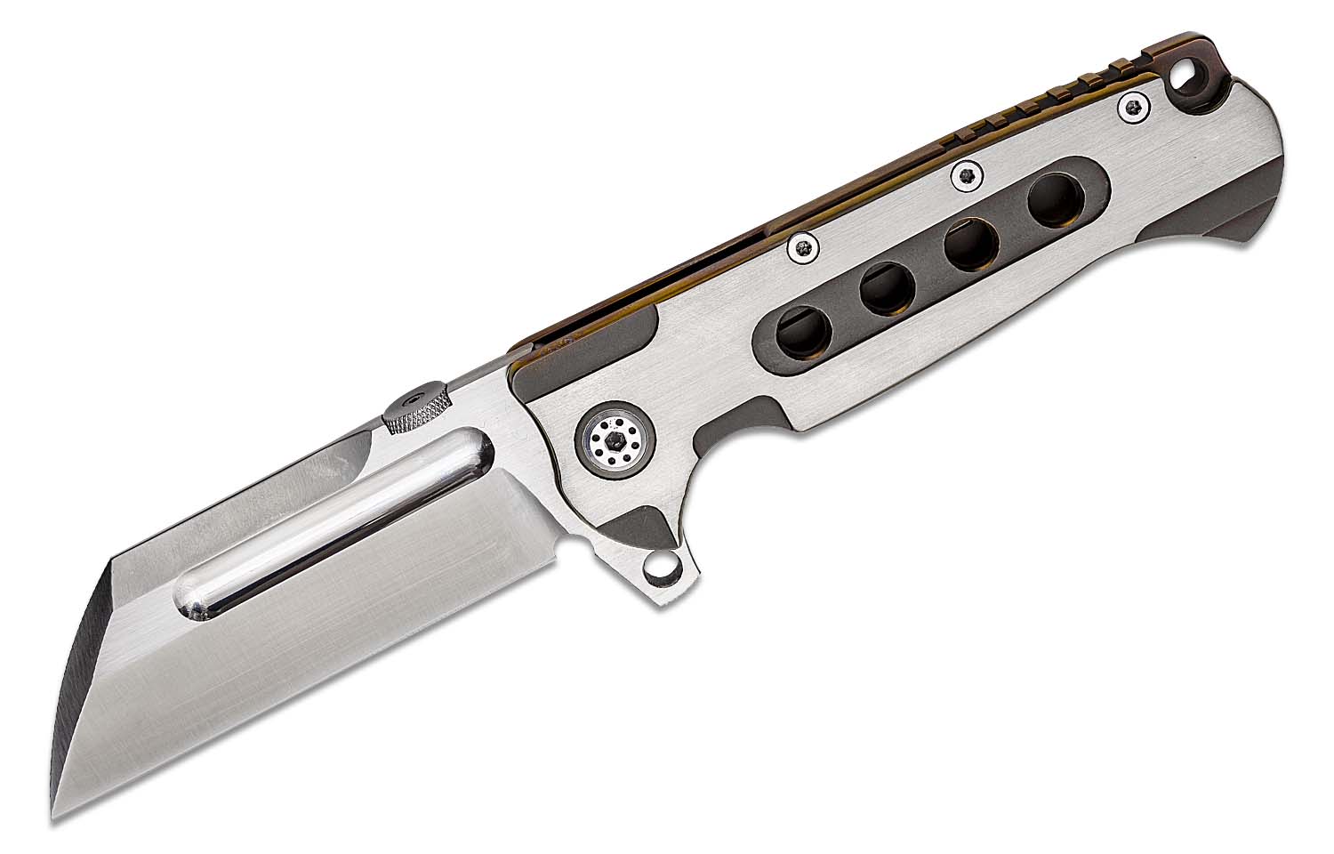 Andre De Villiers Knives Tac Butcher Flipper Knife 4" M390 Satin Blade ...