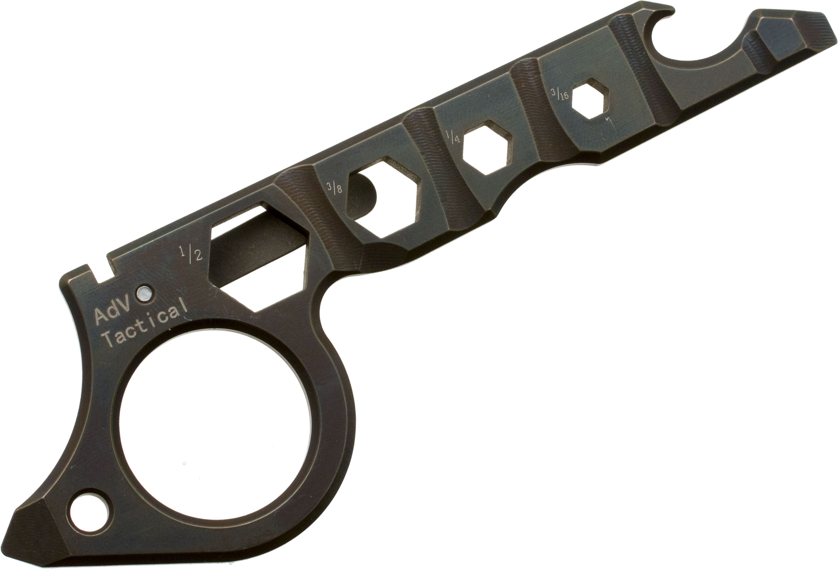 Andre De Villiers Knives Smoke Anodized Titanium Tac Tool - KnifeCenter ...