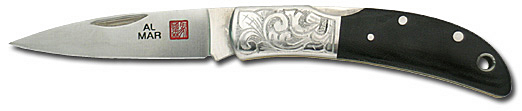 Al Mar Hawk With Etched Bolsters Black Micarta Handle 2.5" Blade ...