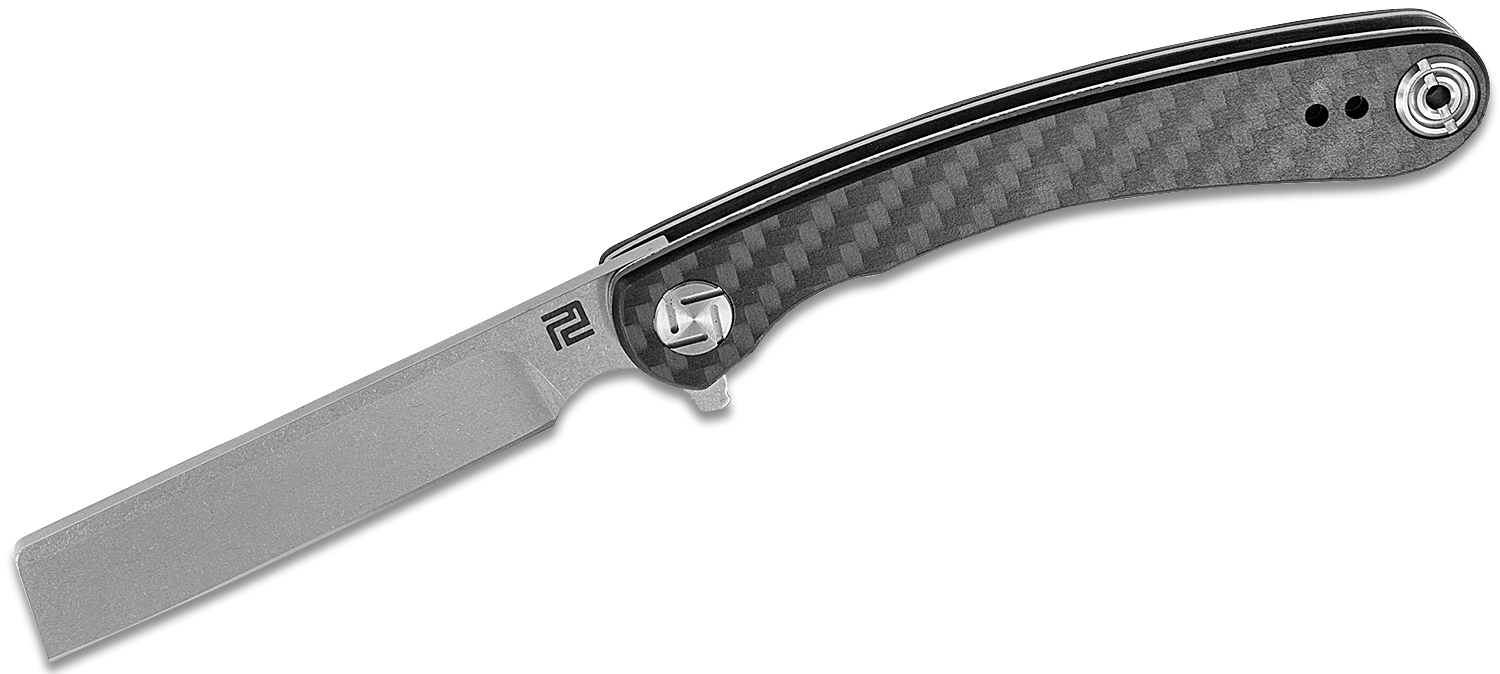 ArtisanCutlery Orthodox Flipper Knife 2.95" Stonewashed Razor Blade ...