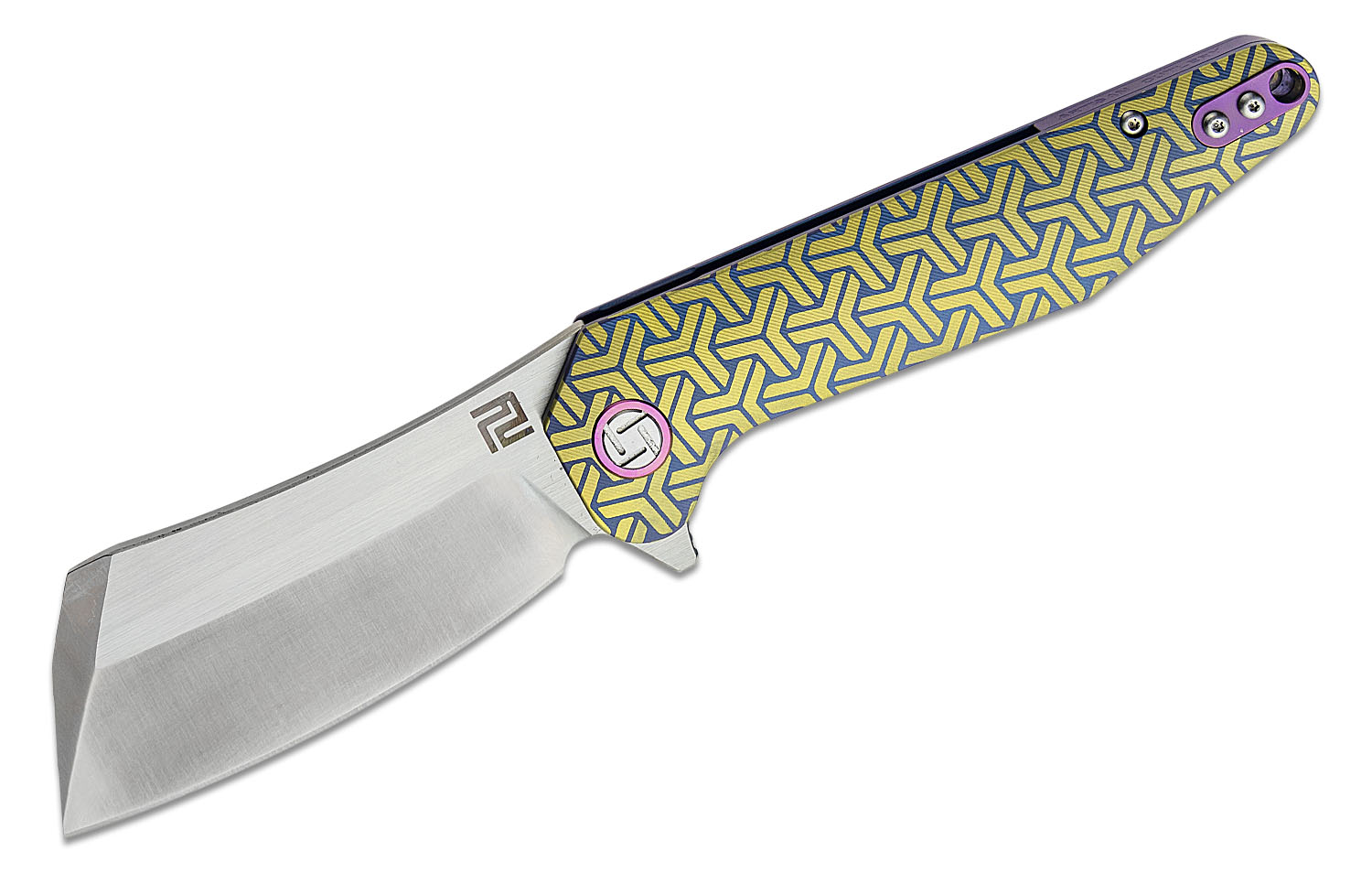 ArtisanCutlery Osprey Flipper Knife 3.74" S35VN Satin Cleaver-Style ...