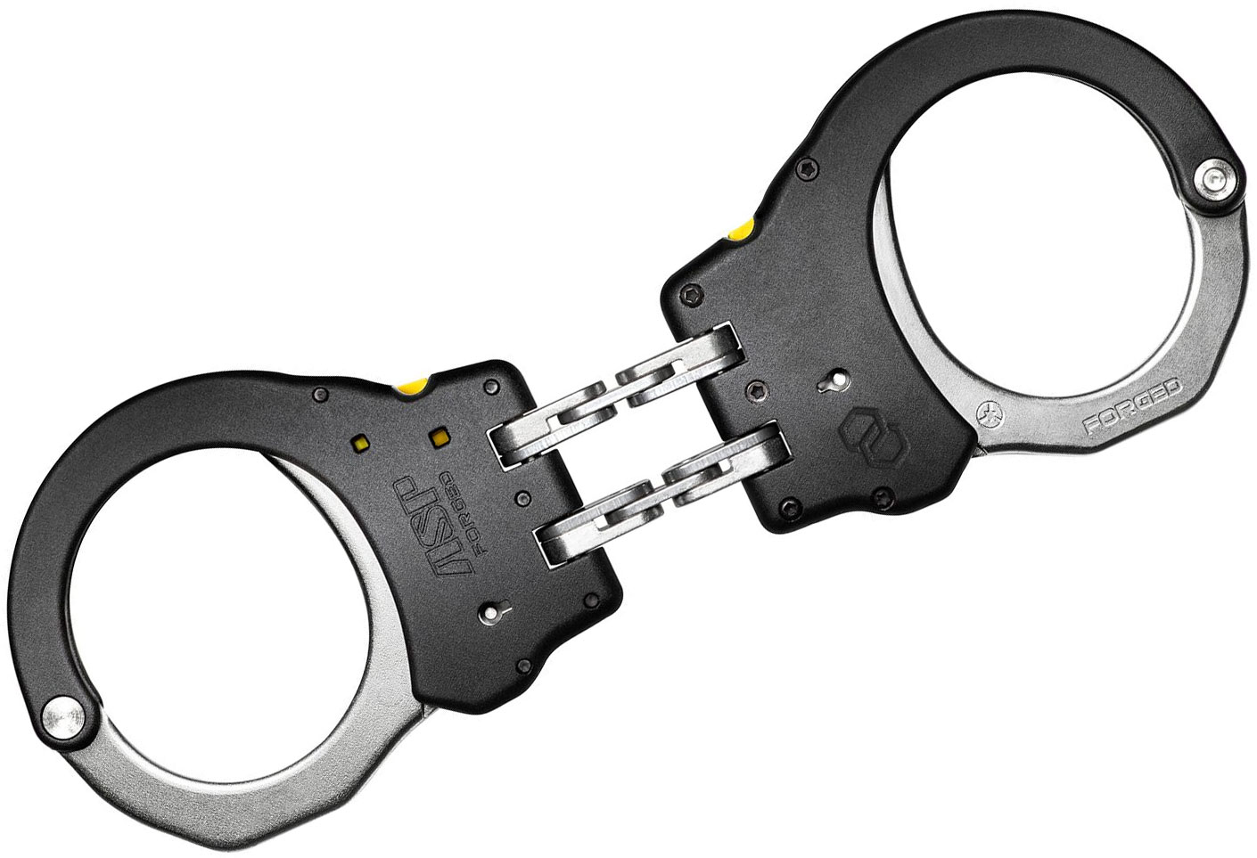 ASP Hinge Ultra PLUS Handcuffs (Steel), Black - KnifeCenter - 56070
