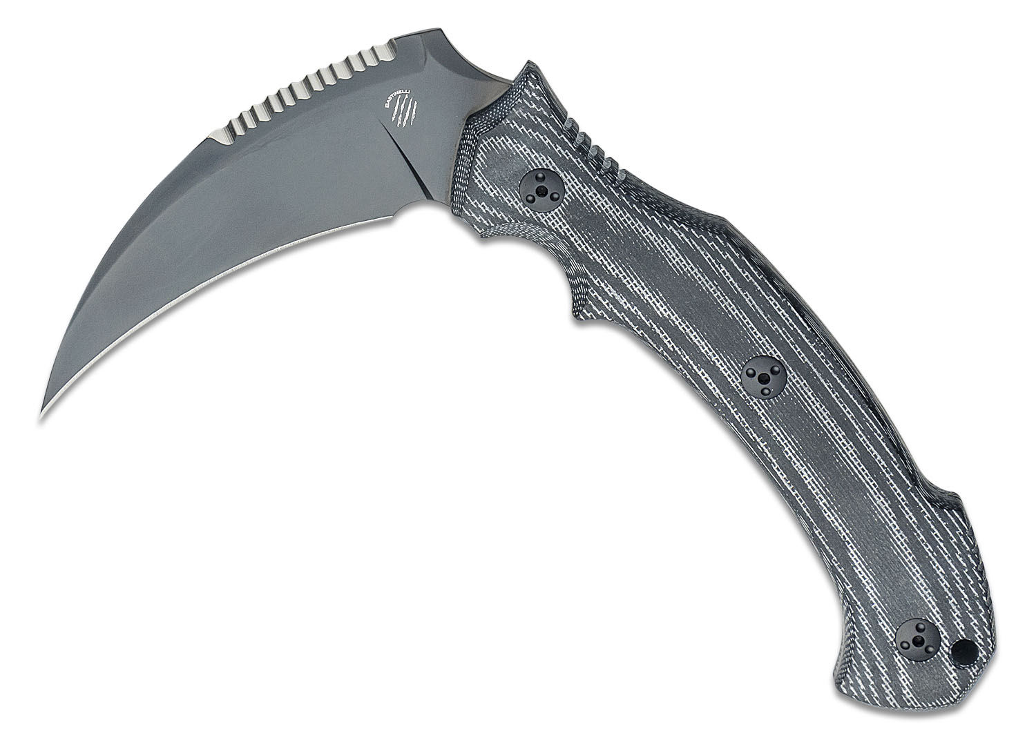Bastinelli Creations Grumpy Scythe (Kama) Tomahawk Fixed Blade Knife 5 ...