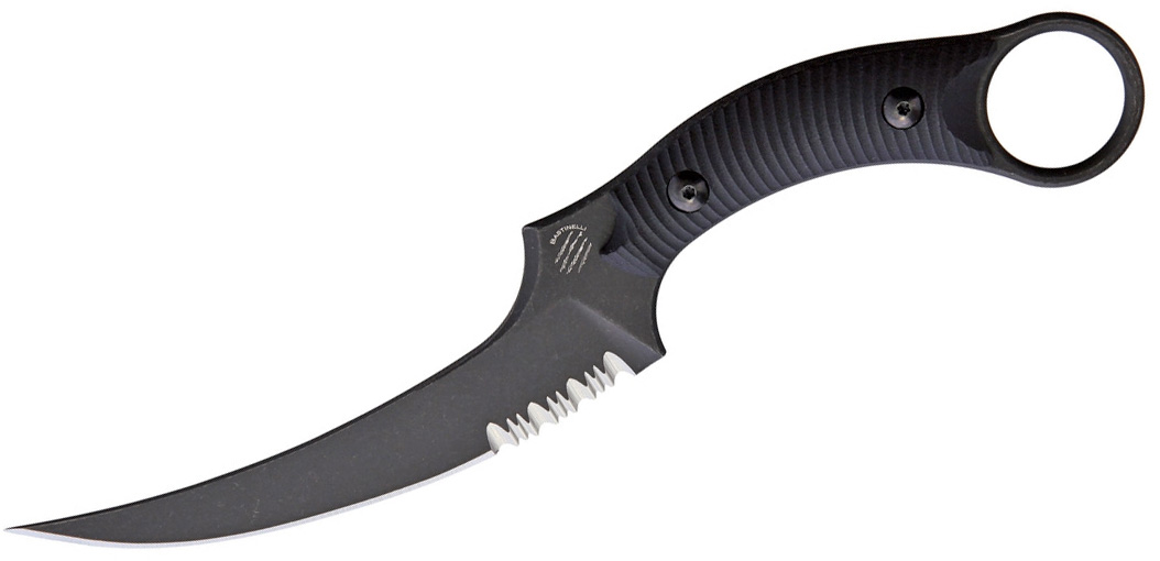 Bastinelli Creations Mako Fixed Blade Knife 4.625" N690Co Black PVD ...