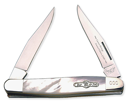 Bear MGC 2 Blade Trapper w/ Mother of Pearl Handle, 4.0" Closed ...