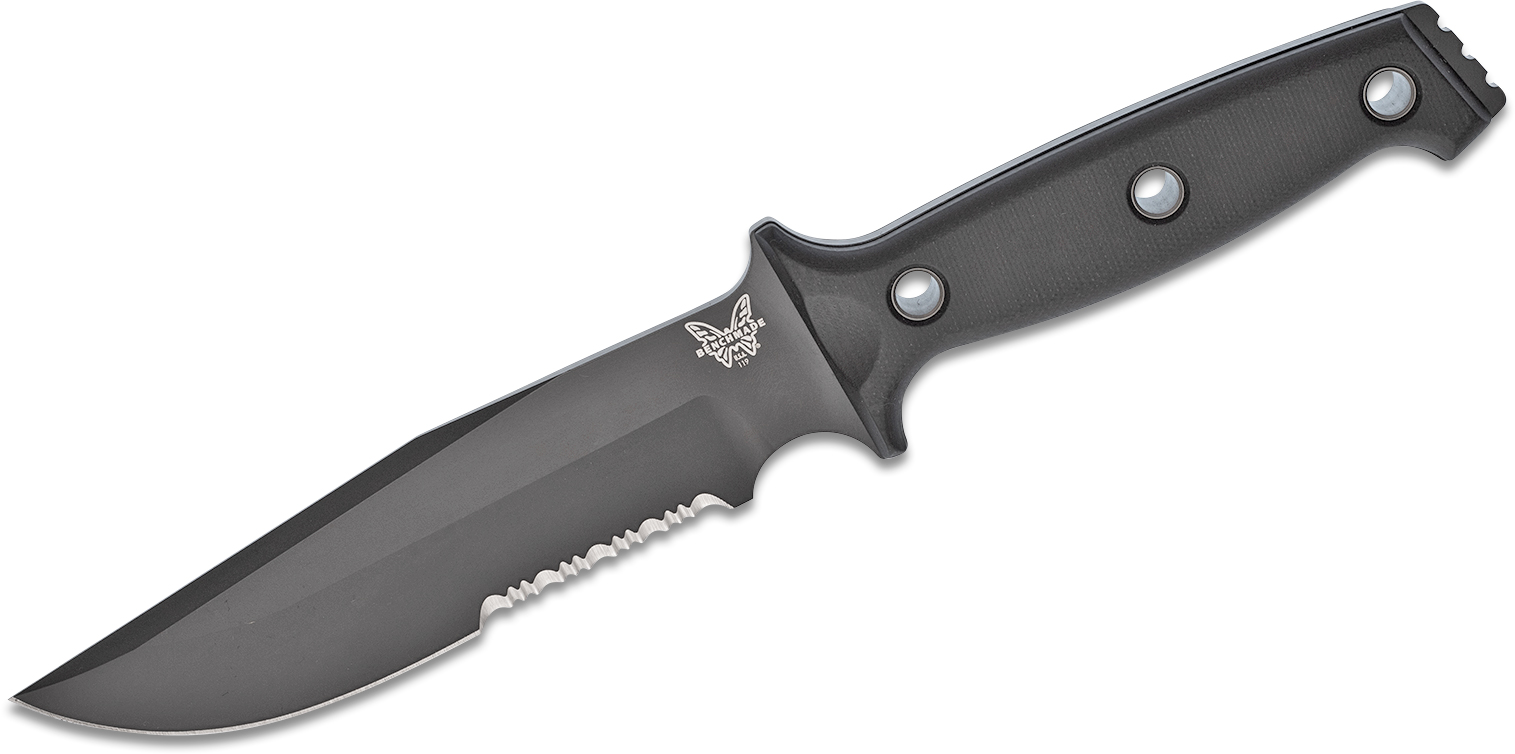 Benchmade Sibert Arvensis Fixed 6.44" 154CM Black Combo Blade, Black ...