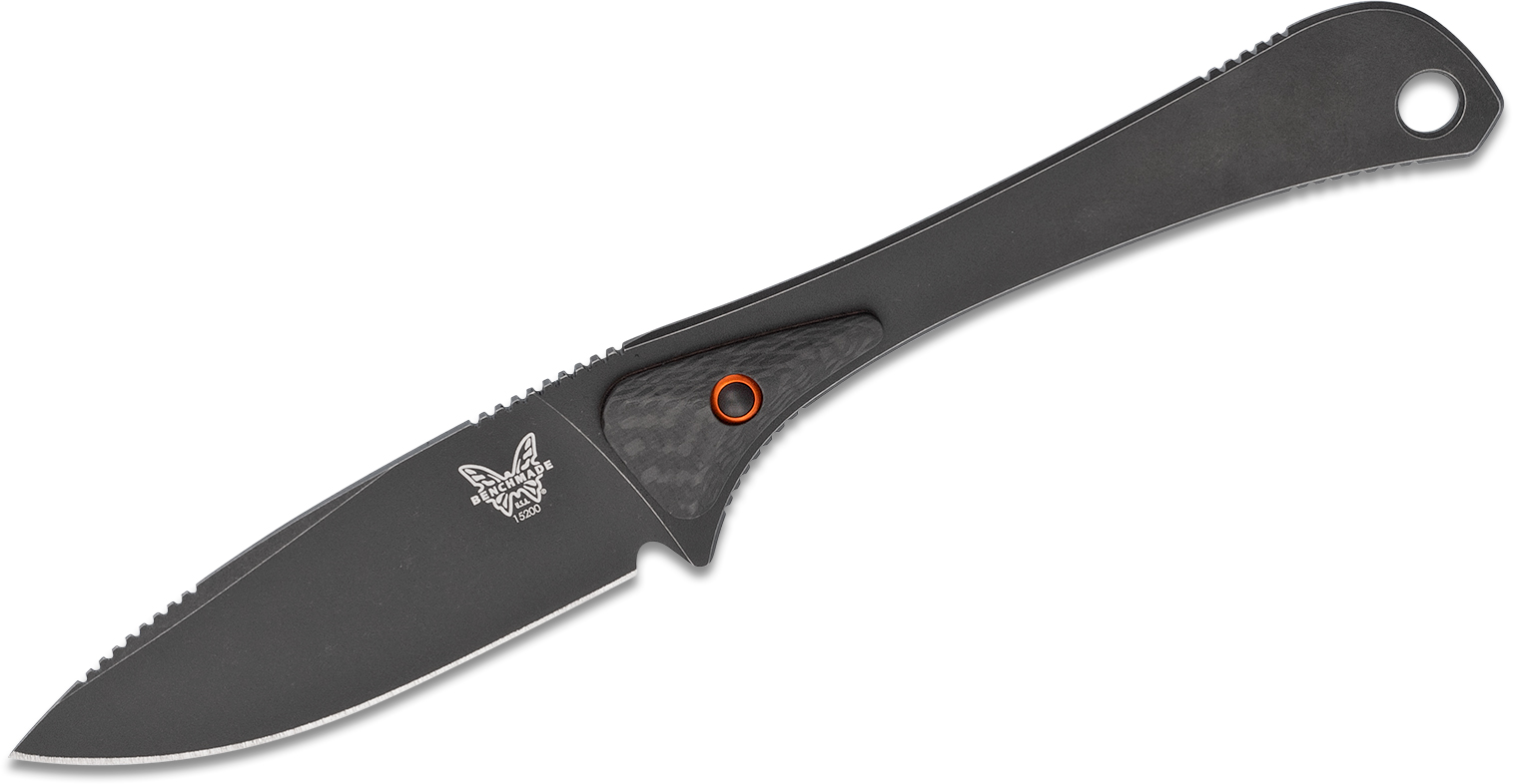 Benchmade Altitude Fixed 3.08" S90V Black DLC Blade, Carbon Fiber Micro ...