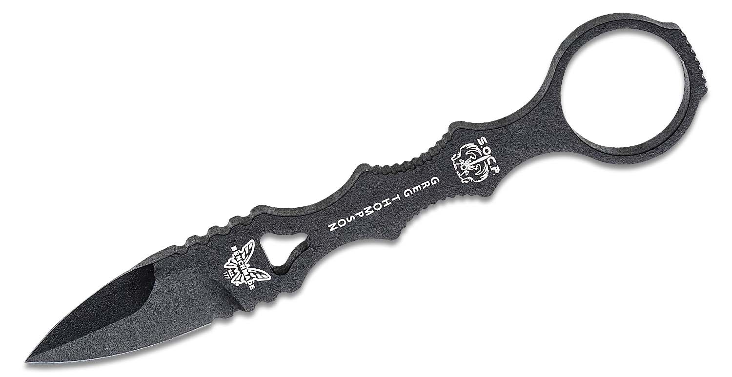 Benchmade Mini SOCP Dagger 2.22" Black Spear Point Blade, Black ...