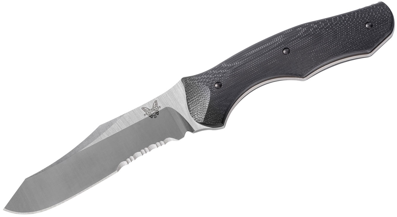 Benchmade 183S Fixed Osborne Contego 4.97" S30V Satin Combo Blade, G10 ...