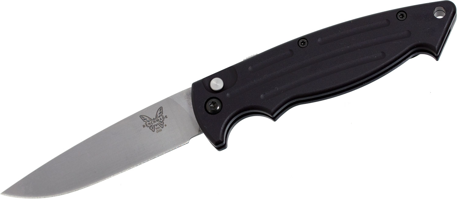 Benchmade 2550 Mini-Reflex AUTO 3.2" Satin Plain Blade, Aluminum ...