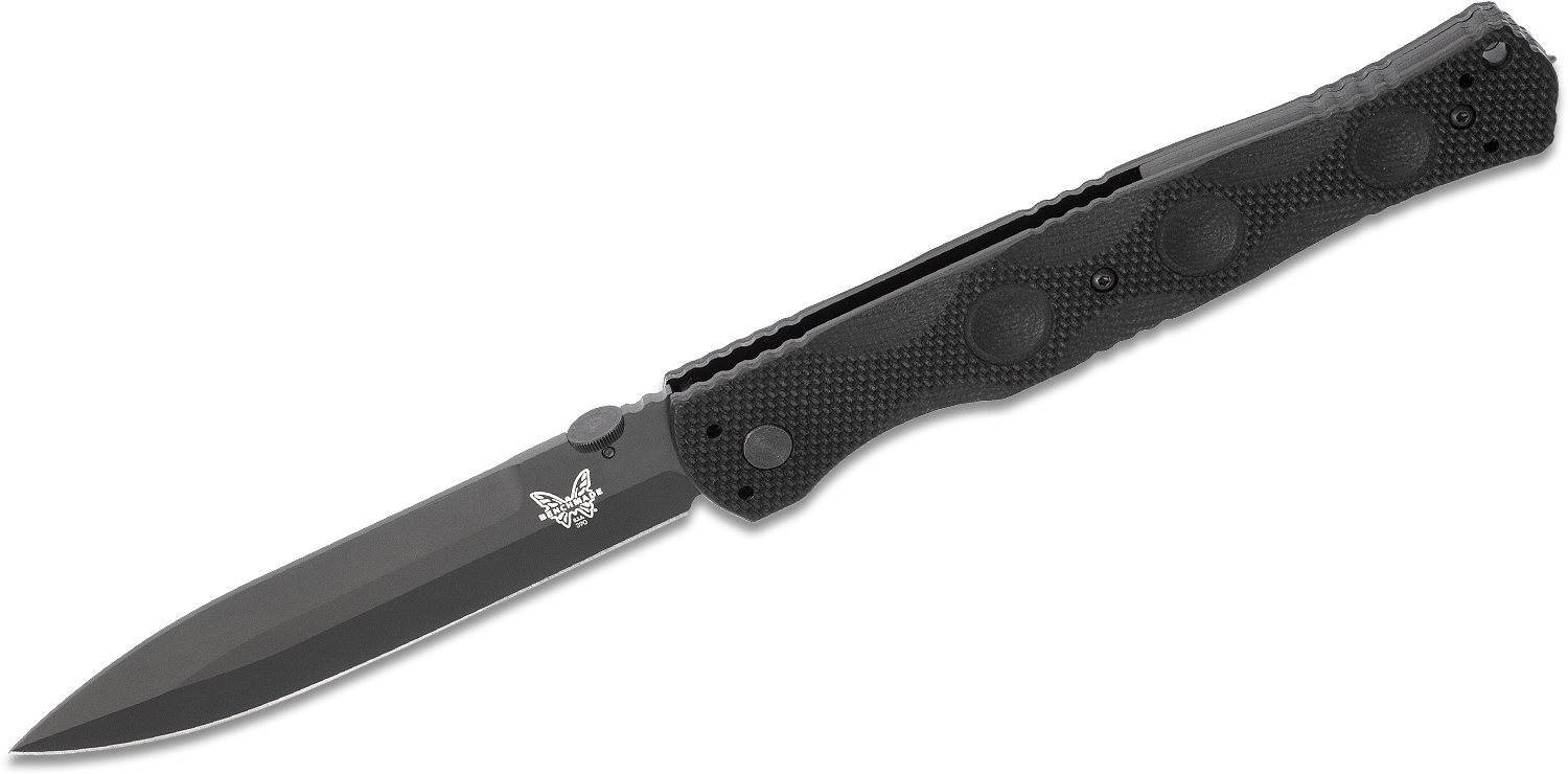Benchmade 390BK SOCP Folding Knife 4.47" D2 Black Plain Blade, Black ...