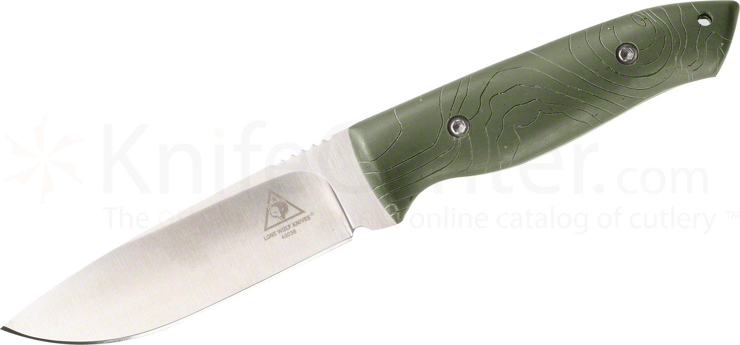 Benchmade Lone Wolf 40036 Green Utility Hunter Fixed 3.75" Plain Satin ...