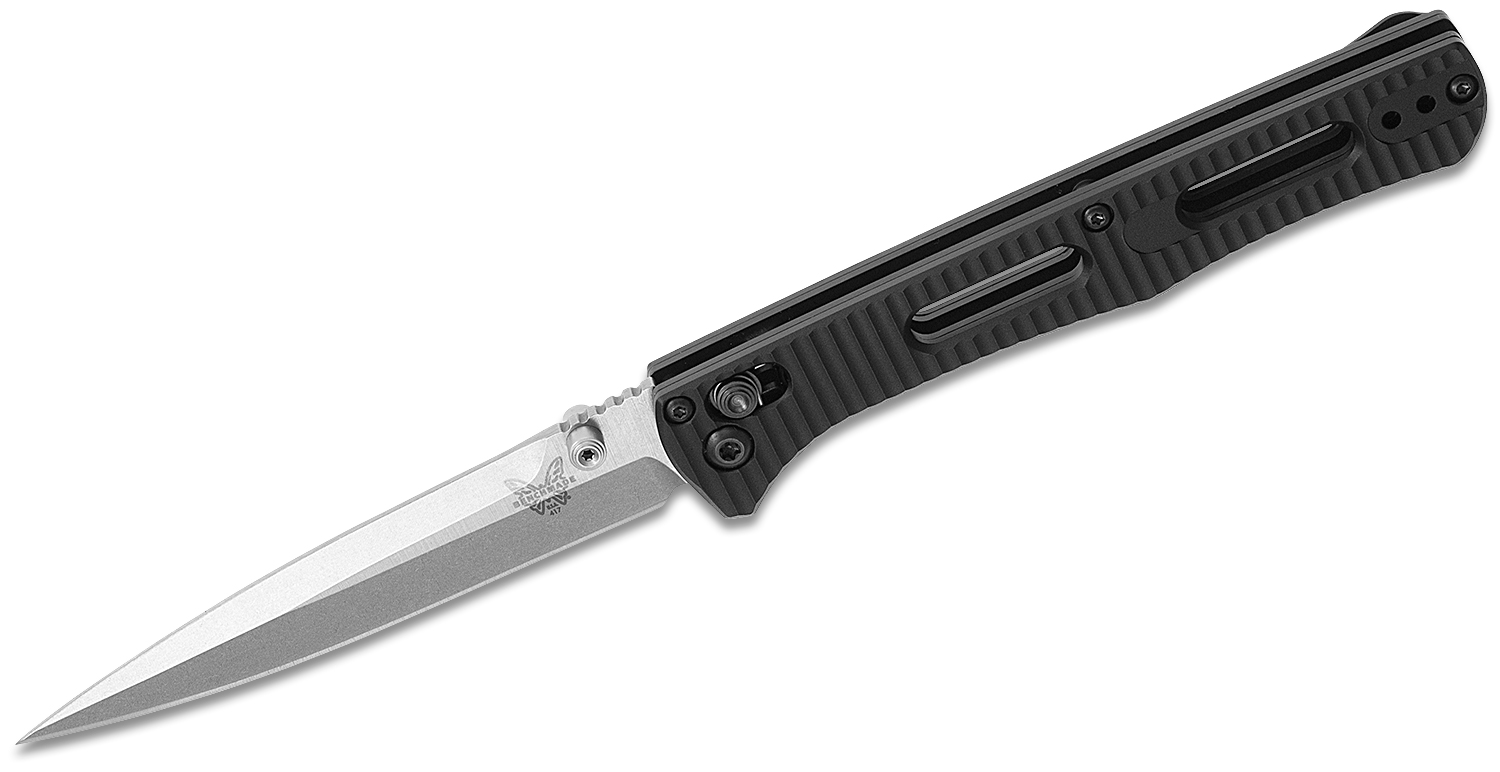 Benchmade 417 Fact Folding Knife 3.95" S30V Satin Plain Blade, Black ...