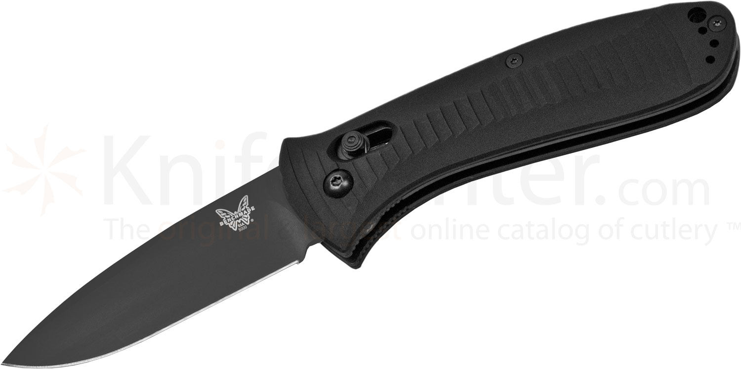 Benchmade Knives 5000BK AUTO Presidio 3.42" Black 154CM Plain Blade ...