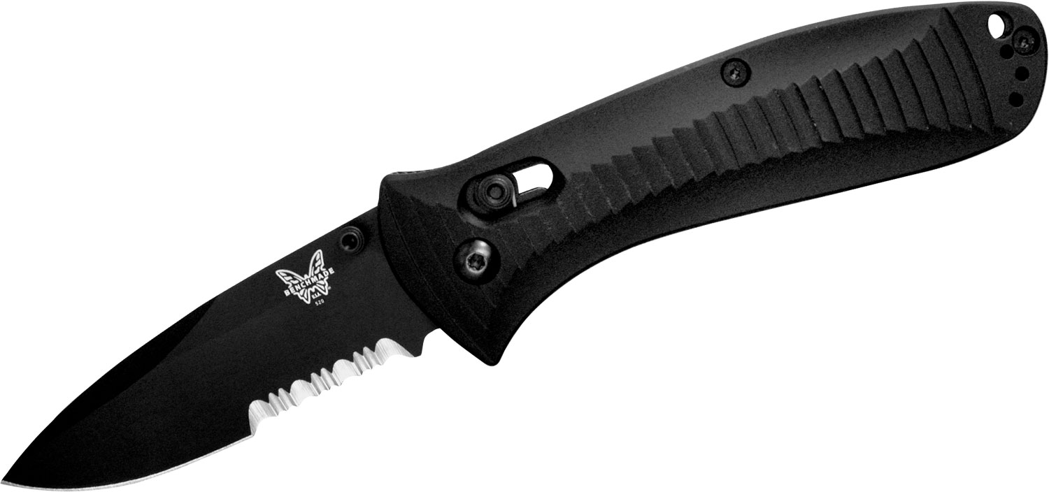 Benchmade 520SBK Presidio AXIS Lock Folder 3.42" Black Combo Edge Blade ...