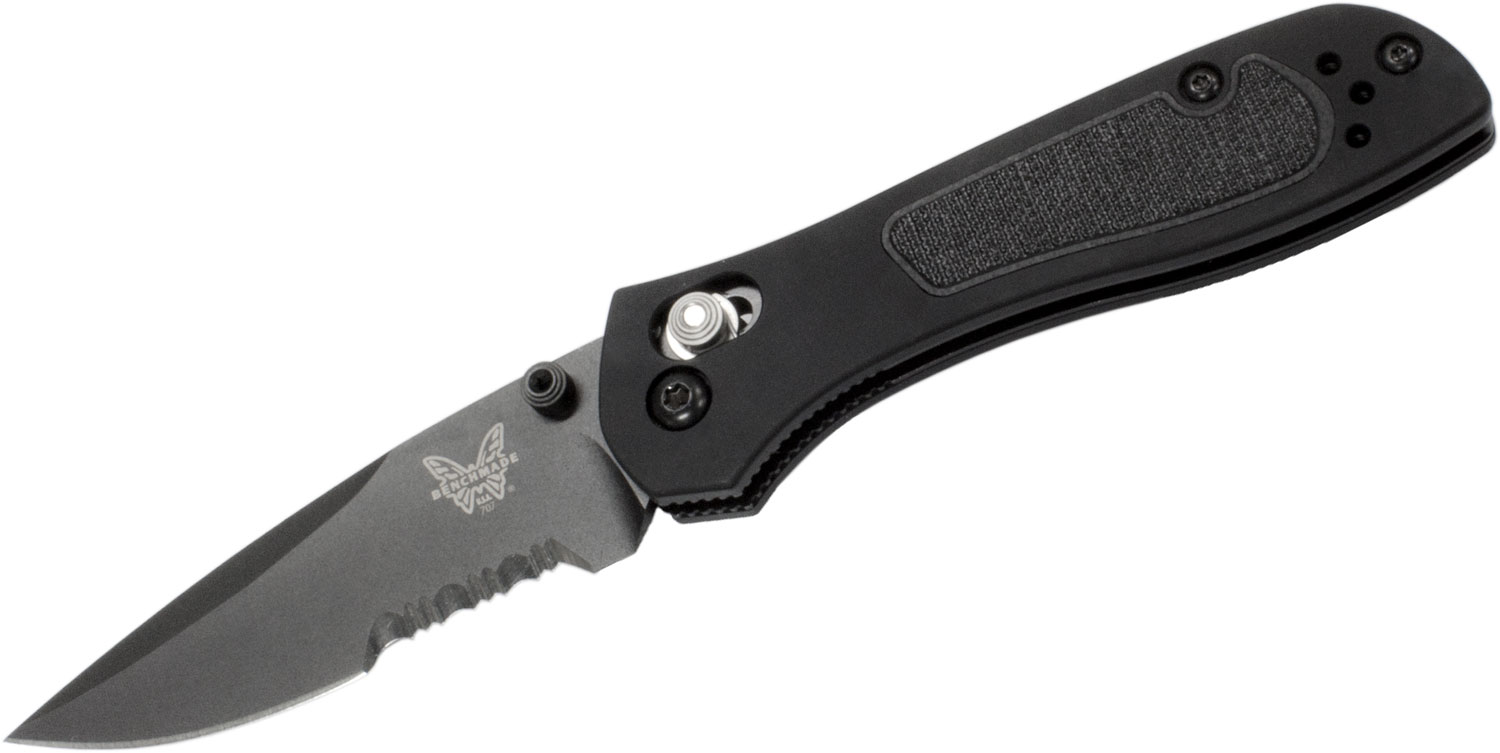 Benchmade 707SBK Sequel Folding Knife 2.95" Black Combo Blade, Aluminum ...