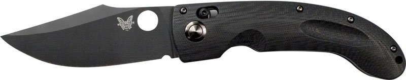 Benchmade Onslaught (Bob Lum) AXIS 4.30" Black Plain Blade, G10 Handles ...