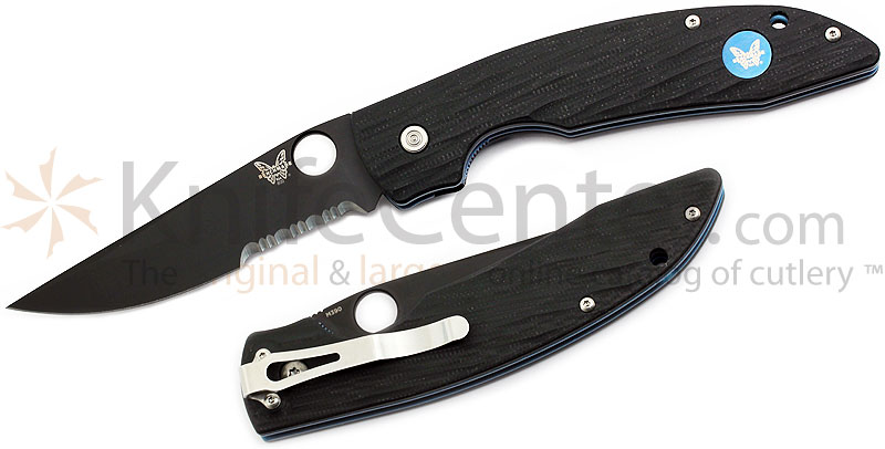 Benchmade 800SBK-1001 AFCK Limited Edition 3.94" M390 Black Combo Blade ...
