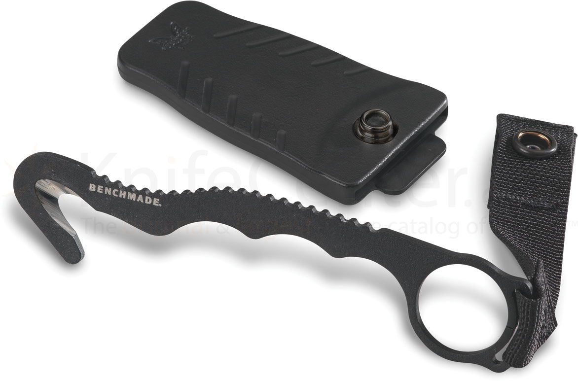 Benchmade 8 Rescue Hook Strap Cutter, Hard Black Sheath - KnifeCenter ...