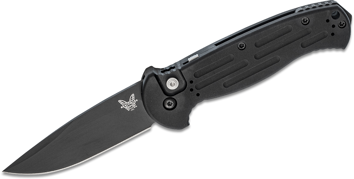 Benchmade 9051BK AFO II AUTO Folding Knife 3.56" Black Plain Blade ...