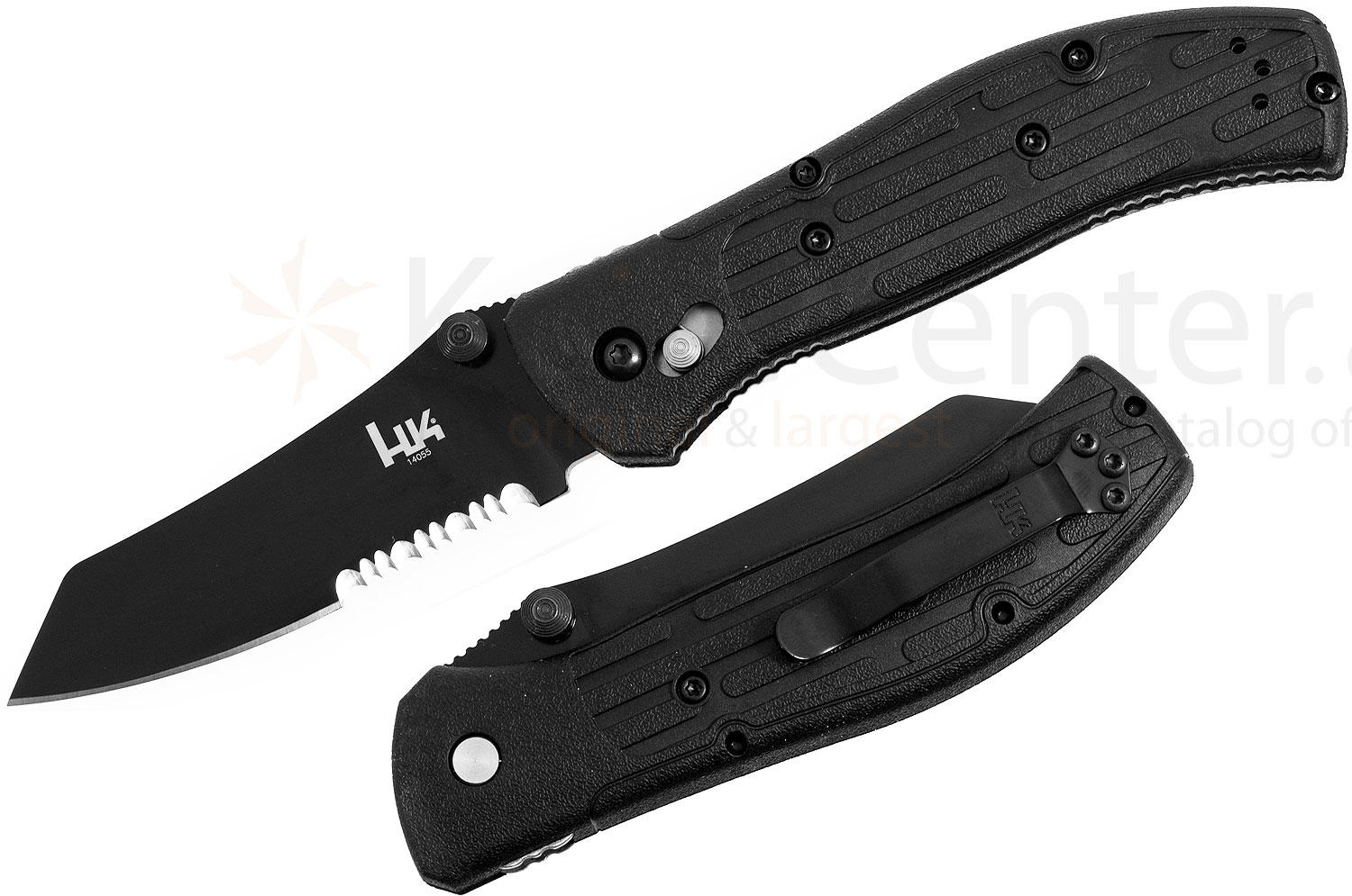 Heckler & Koch 14055SBT Enigma Folding Knife 2.9" Black Combo Blade ...