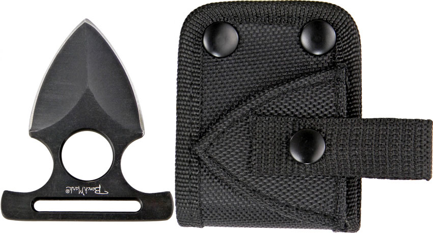 Benchmark Black Push Dagger, 2-3/4" Overall Length, Nylon Belt Sheath ...
