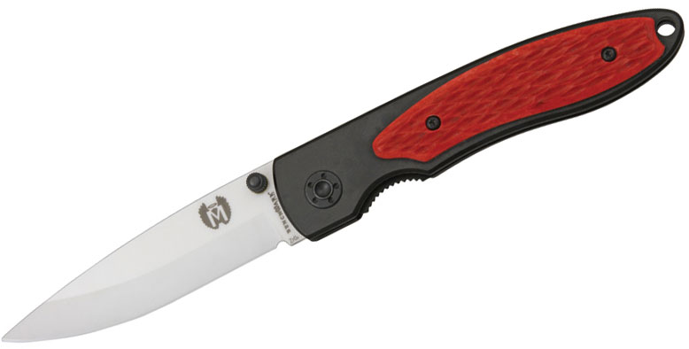 Benchmark Ceramic Folding Knife 3-1/4" Ceramic Blade, Red Jigged Bone ...