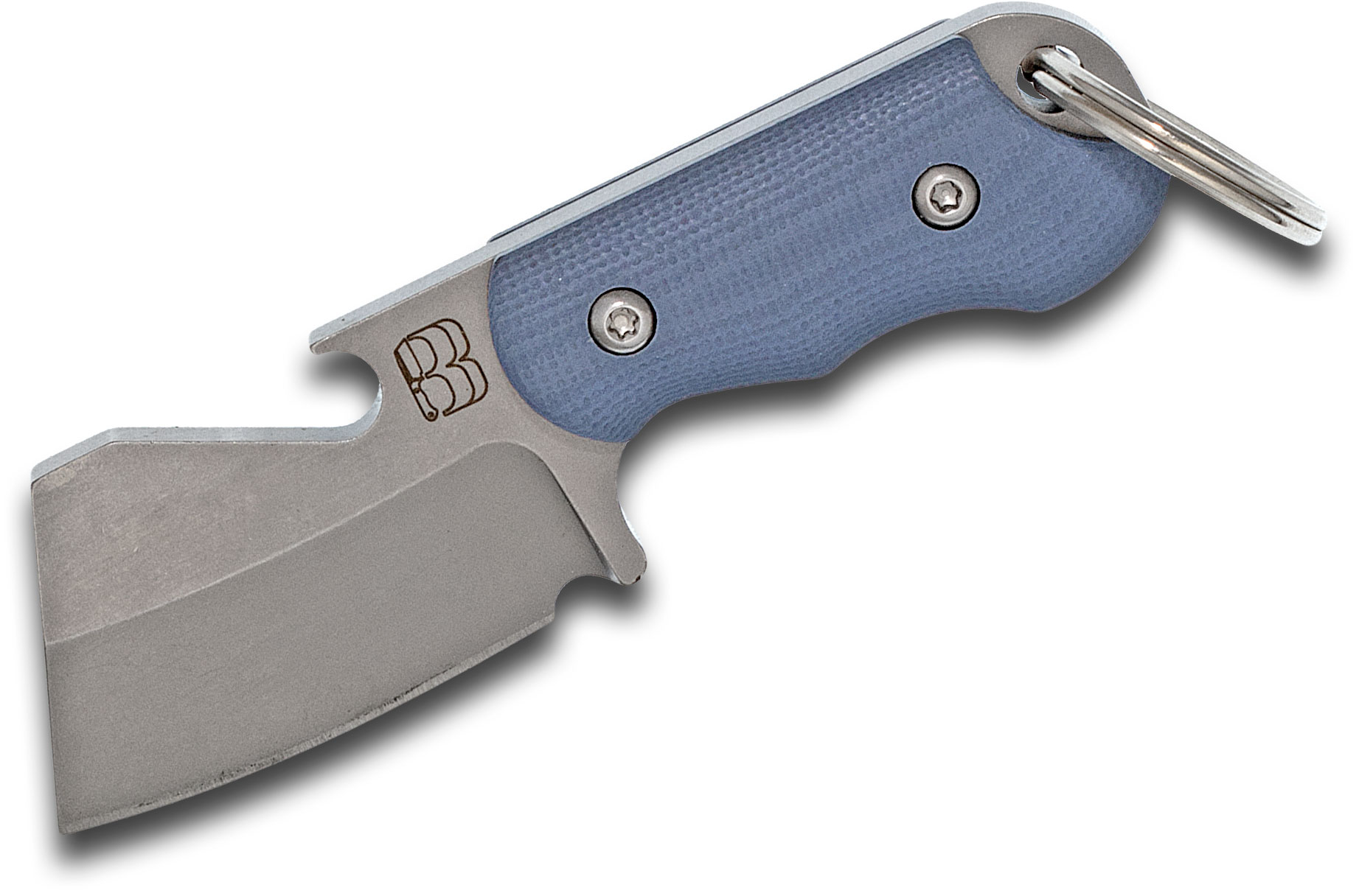 Berg Blades Keychain Bottle Butcher Fixed 1.5" 440C Stonewashed Blade ...