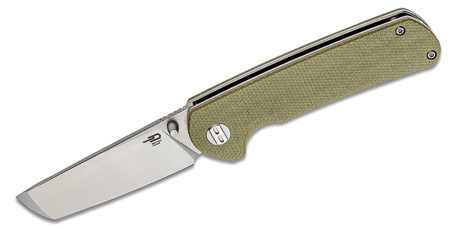 Bestech Knives Sledgehammer Folding Knife 3" D2 Two-Tone Blade, Beige ...