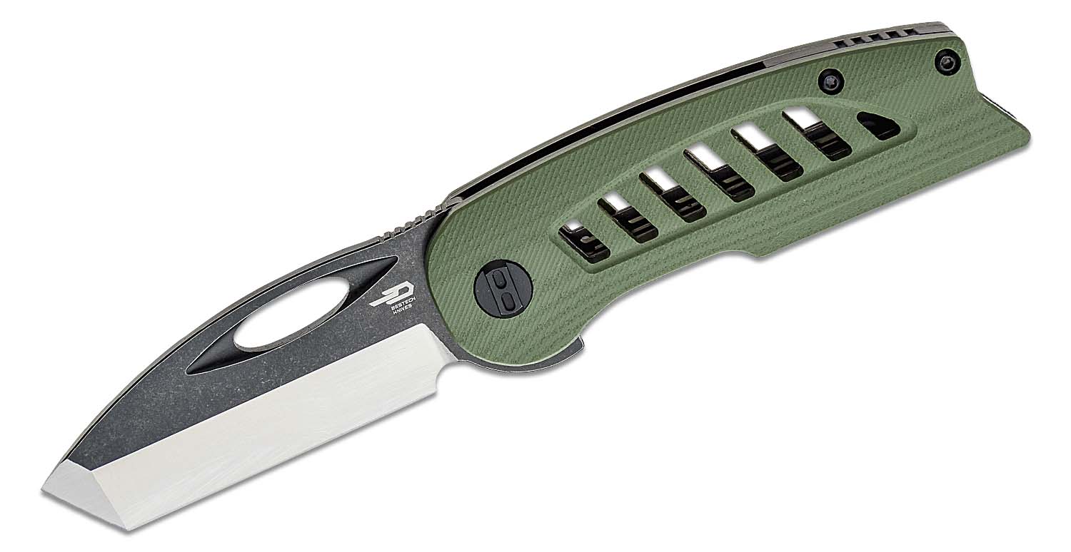 Bestech Knives Explorer Flipper Knife 2.87" D2 Two-Tone Tanto Blade ...