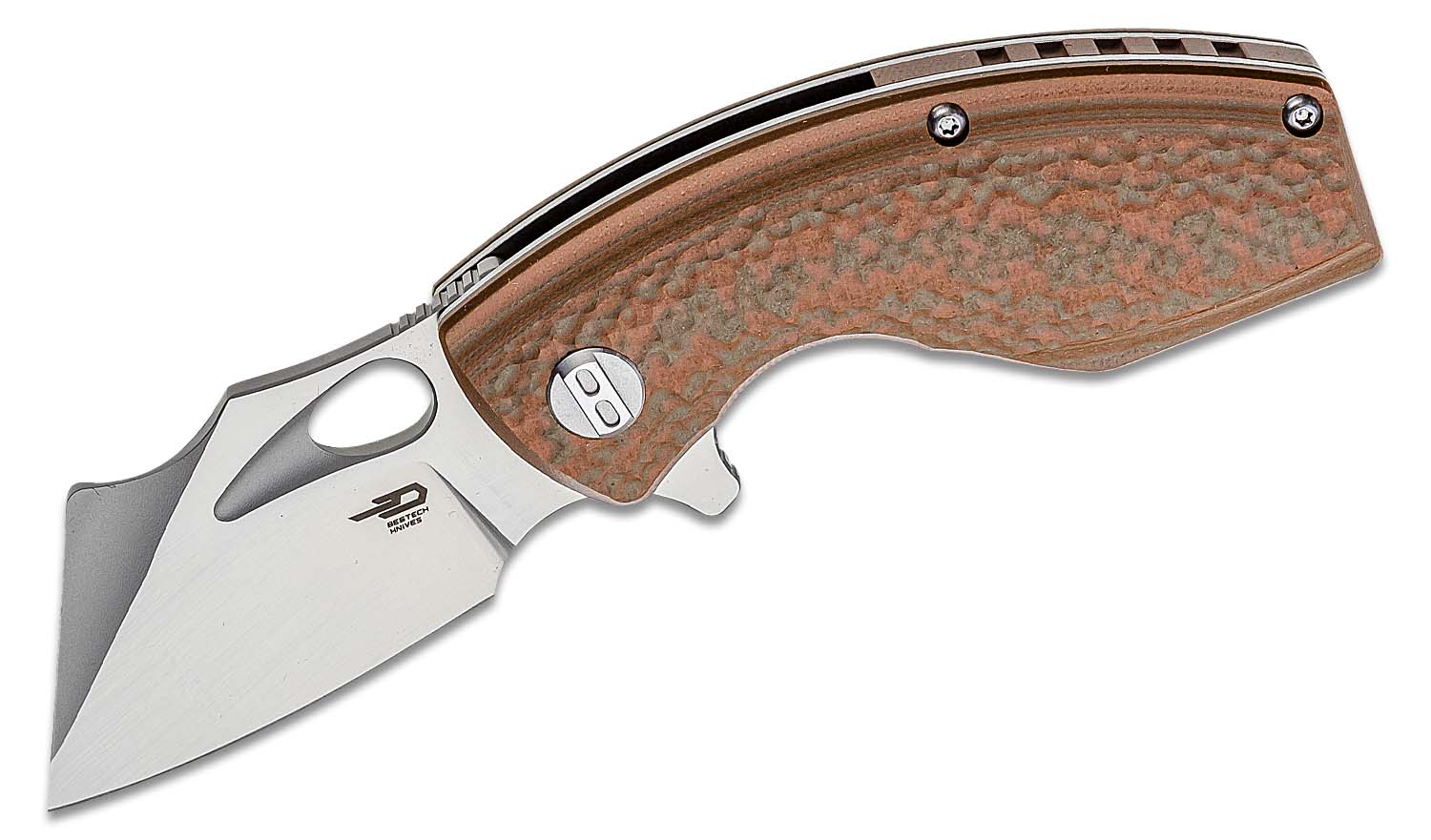 Bestech Knives Lizard Flipper Knife 2.4" D2 Two-Tone Modified Clip ...