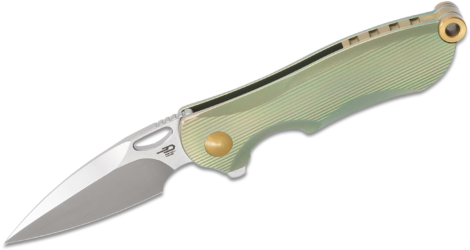 Bestech Knives Parrot Flipper 2.375" CPM-S35VN Stonewashed Drop Point ...
