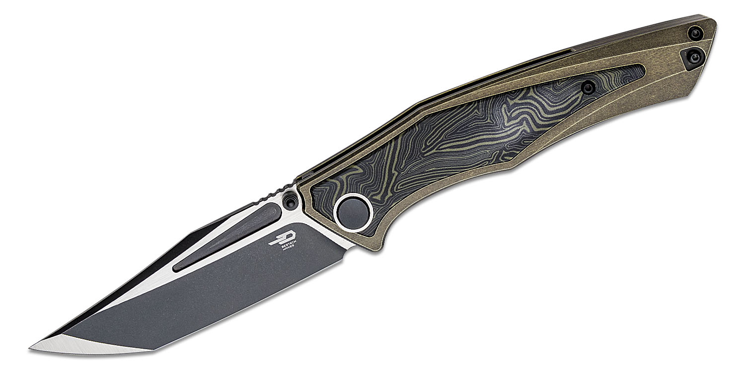 Bestech Knives Togatta Folding Knife 3.74" M390 Two-Tone Tanto Blade ...