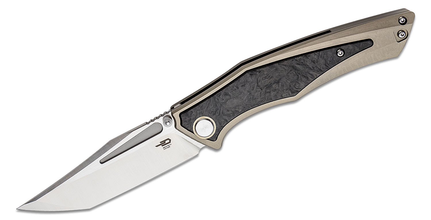 Bestech Knives Togatta Folding Knife 3.74" M390 Satin Tanto Blade ...