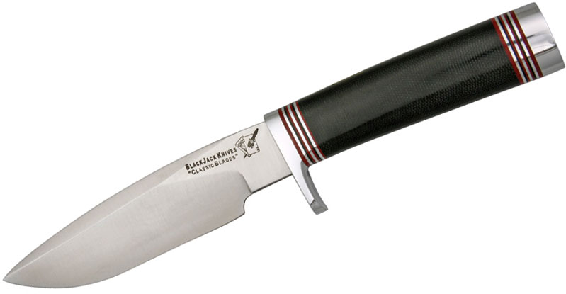 Blackjack Classic Model 125 Fixed 5" Blade, Black Micarta Handle ...