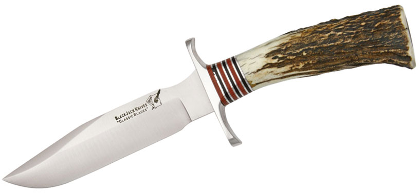 Blackjack Classic Model 5 Fixed 5-5/8" Blade, Genuine Stag Handles ...