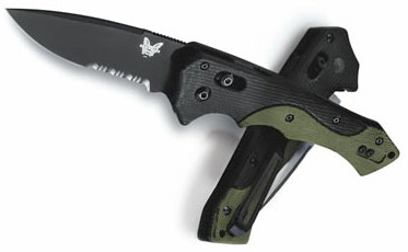 Benchmade Mini-Rukus™ 3.4" Black S30V Combo Edge, Micarta/G10 Handles ...