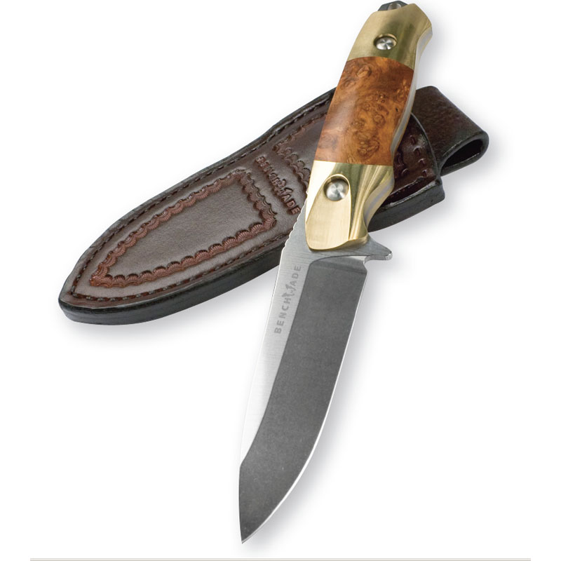 Benchmade Nim Cub II 147-1001 Fixed 3.5" S30V Blade, Amboina Wood ...