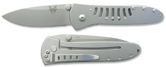 Benchmade Monochrome Steirer Eisen Design Plain Edge 3.04" Blade ...