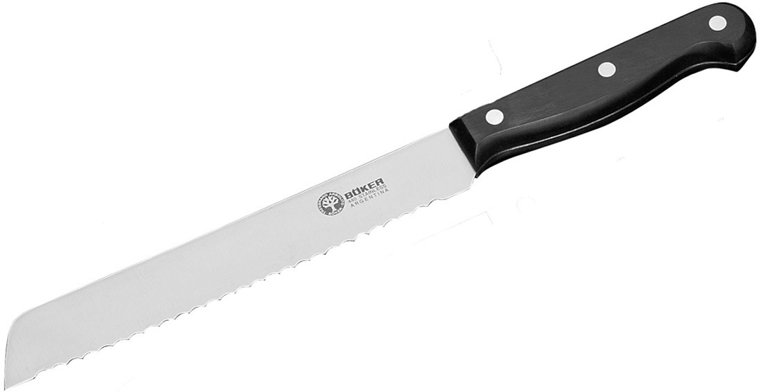 Boker Arbolito Classic Bread Knife 8" Blade, Black POM Handles ...