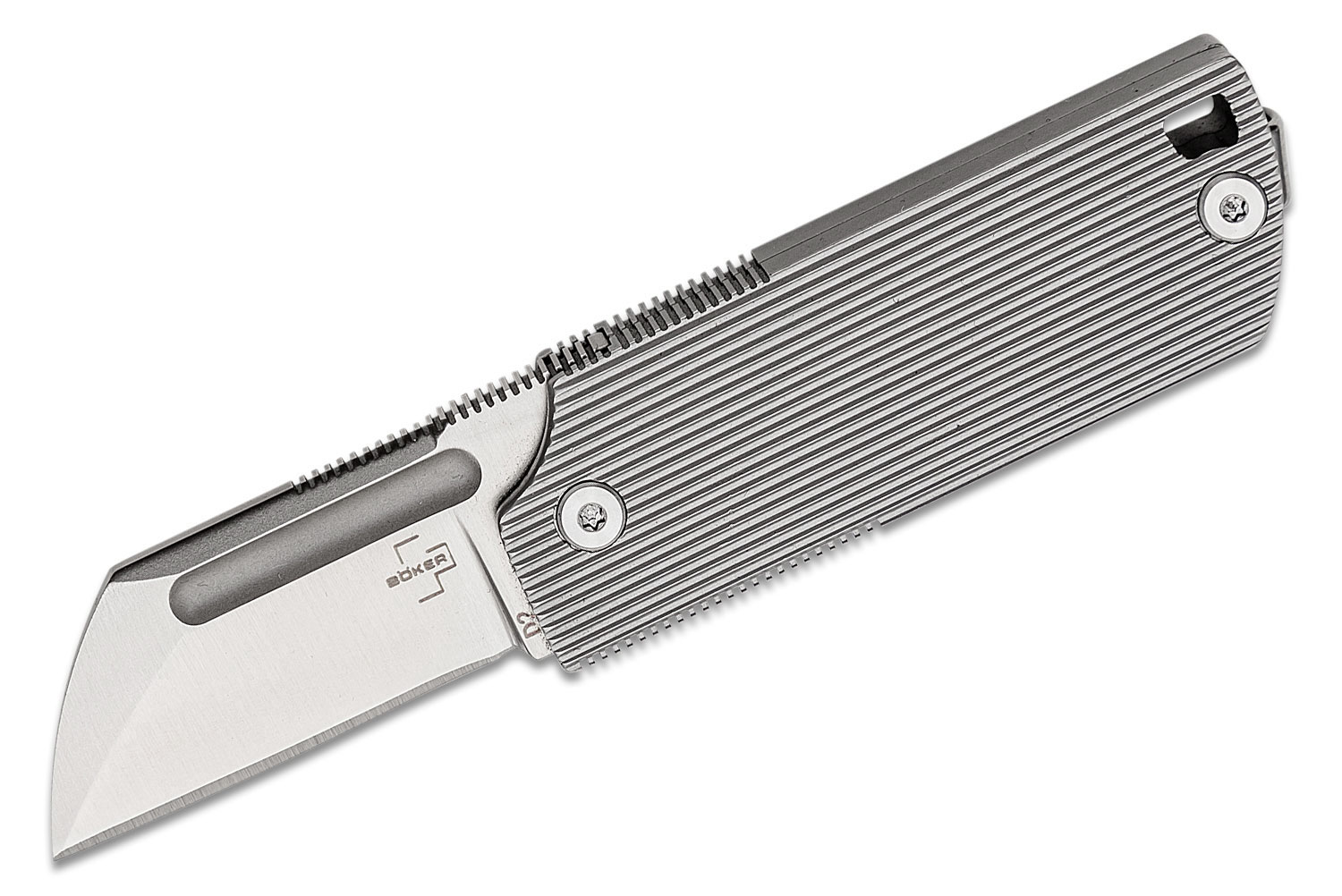 Boker Plus BabyX Flipper Knife 1.57" D2 Satin Sheepsfoot Blade ...