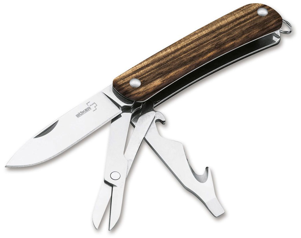 Boker Plus Mini Tech-Tool 4 Slipjoint Keychain Multi-Tool Knife with ...