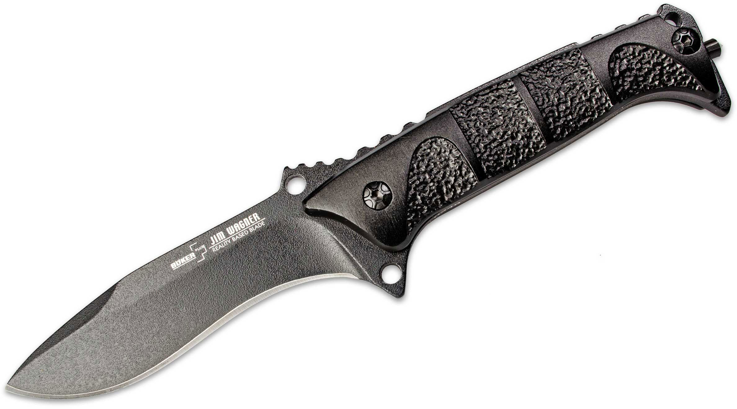 Boker Plus Jim Wagner RBB Fixed 3.54" Black Blade, Removable Aluminum Handles, Kydex Sheath ...