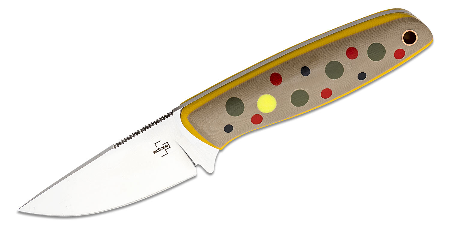 Boker Plus The Brook Fixed Blade Knife 2.83" VG-10 Polished Drop Point ...