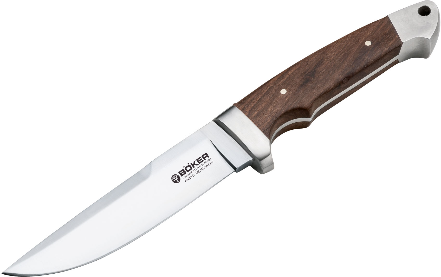 Boker Vollintegral XL Fixed 5.75" Blade, Walnut Handles, Leather Sheath ...