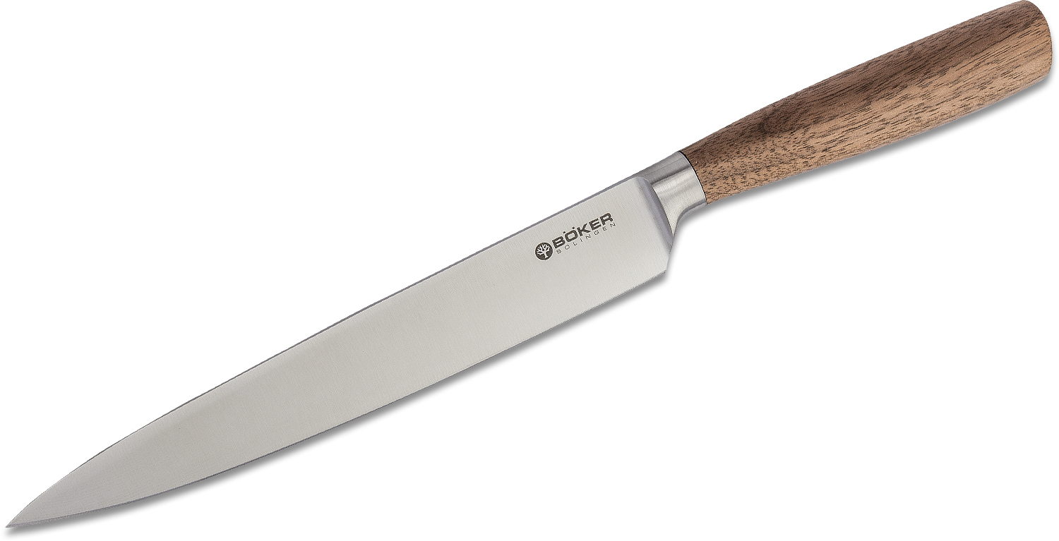 Boker Core Carving Knife 8.13" Blade, Walnut Wood Handle - KnifeCenter ...
