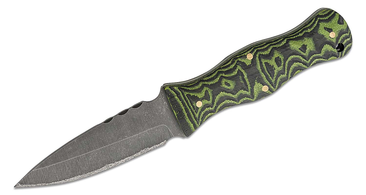Brock Blades Custom Sgian Dubh Fixed Blade Knife 3.5" Titanium Acid ...